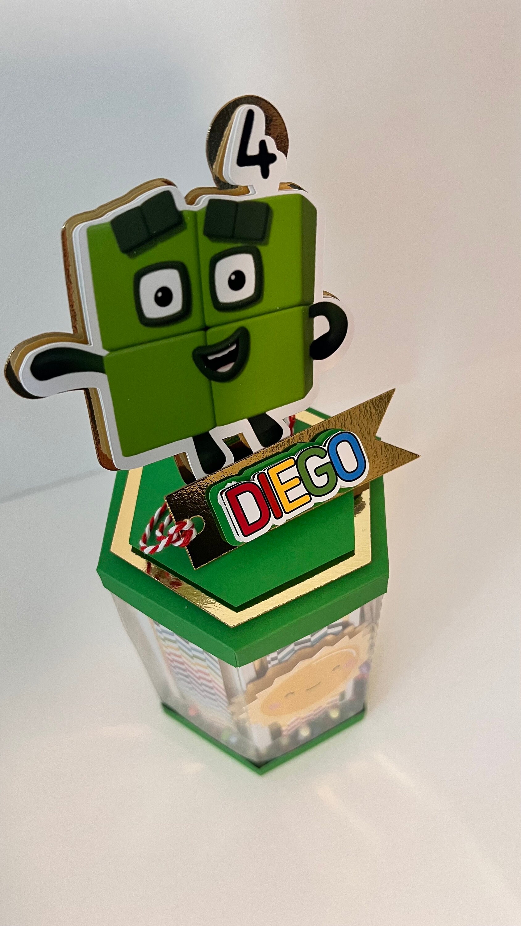 Numberblocks Clear Favor Box, Hexagon Favor Box, Personalized ...