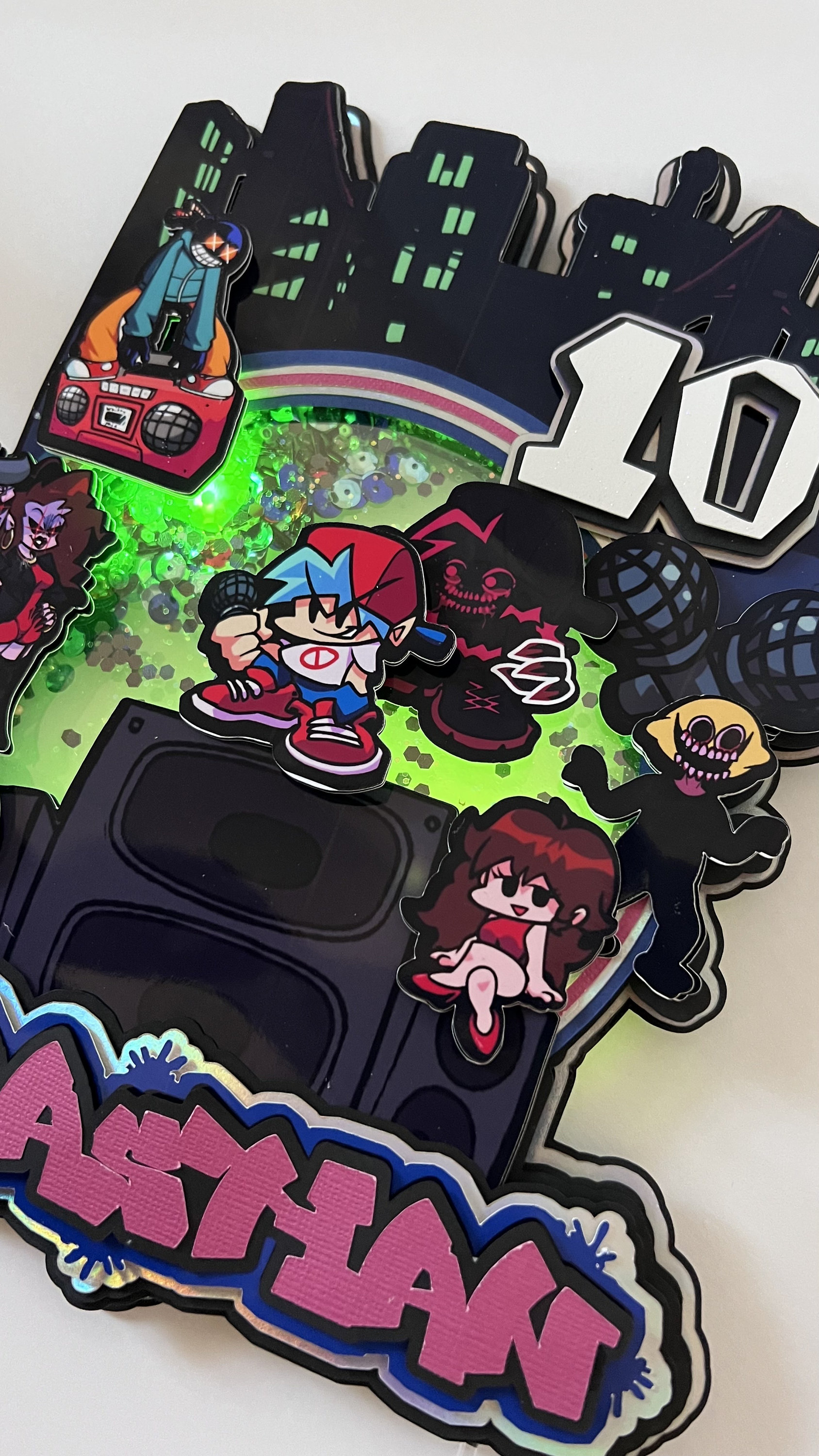 Friday Night Funkin Birthday Cake Topper, FNF Theme Party Supplies by ...