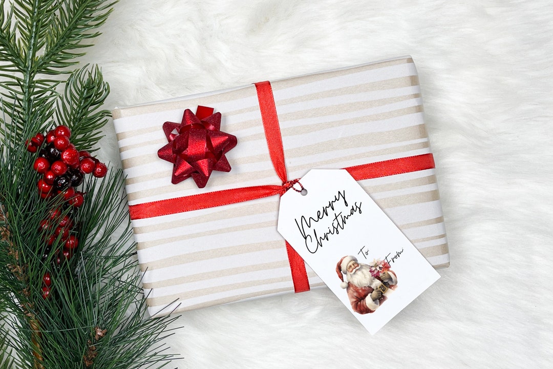 Classic Christmas Gift Tags, Printable, Instant Download - Etsy
