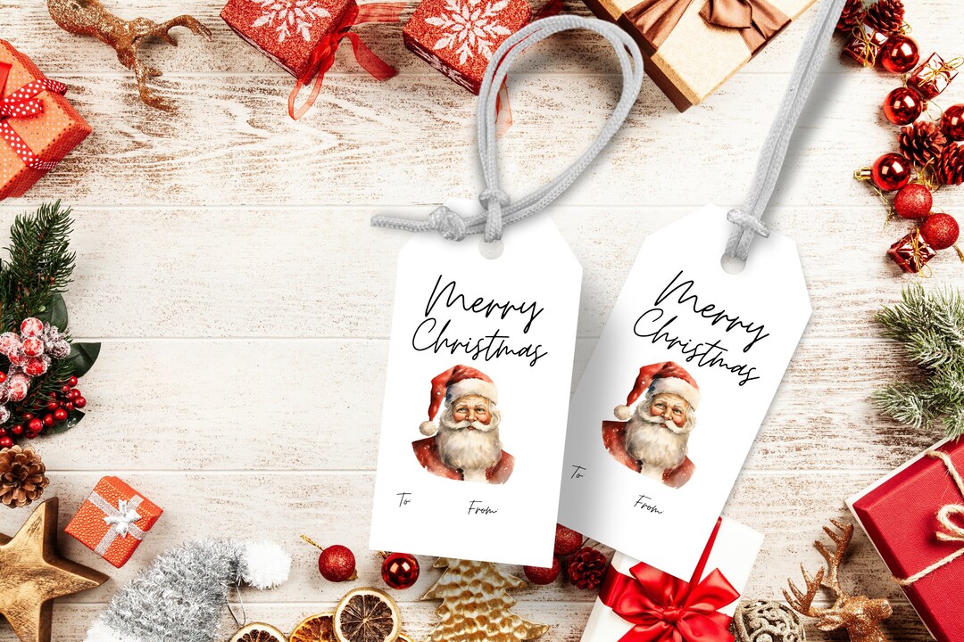 Santa Christmas Gift Tags, Printable, Instant Download - Etsy UK