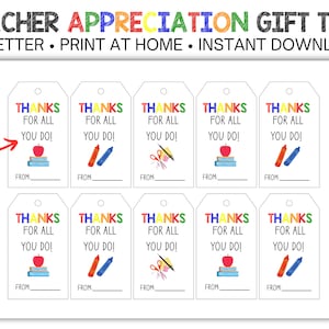 Teacher Appreciation Week Gift, Teacher Appreciation Week Printable ...