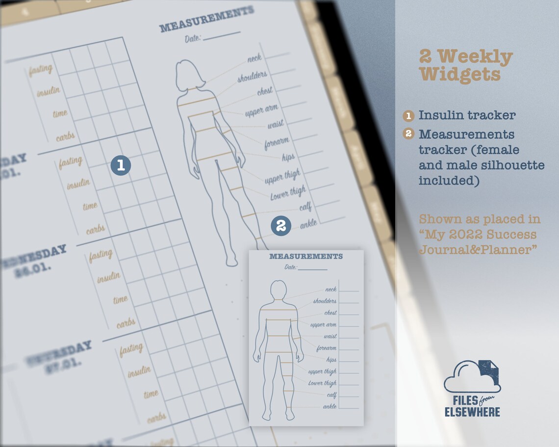 Diet & Weight Widgets PNG Inserts for Existing Digital - Etsy