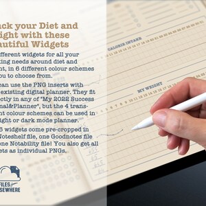 Diet & Weight Widgets - PNG Inserts for Existing Digital Planner ...