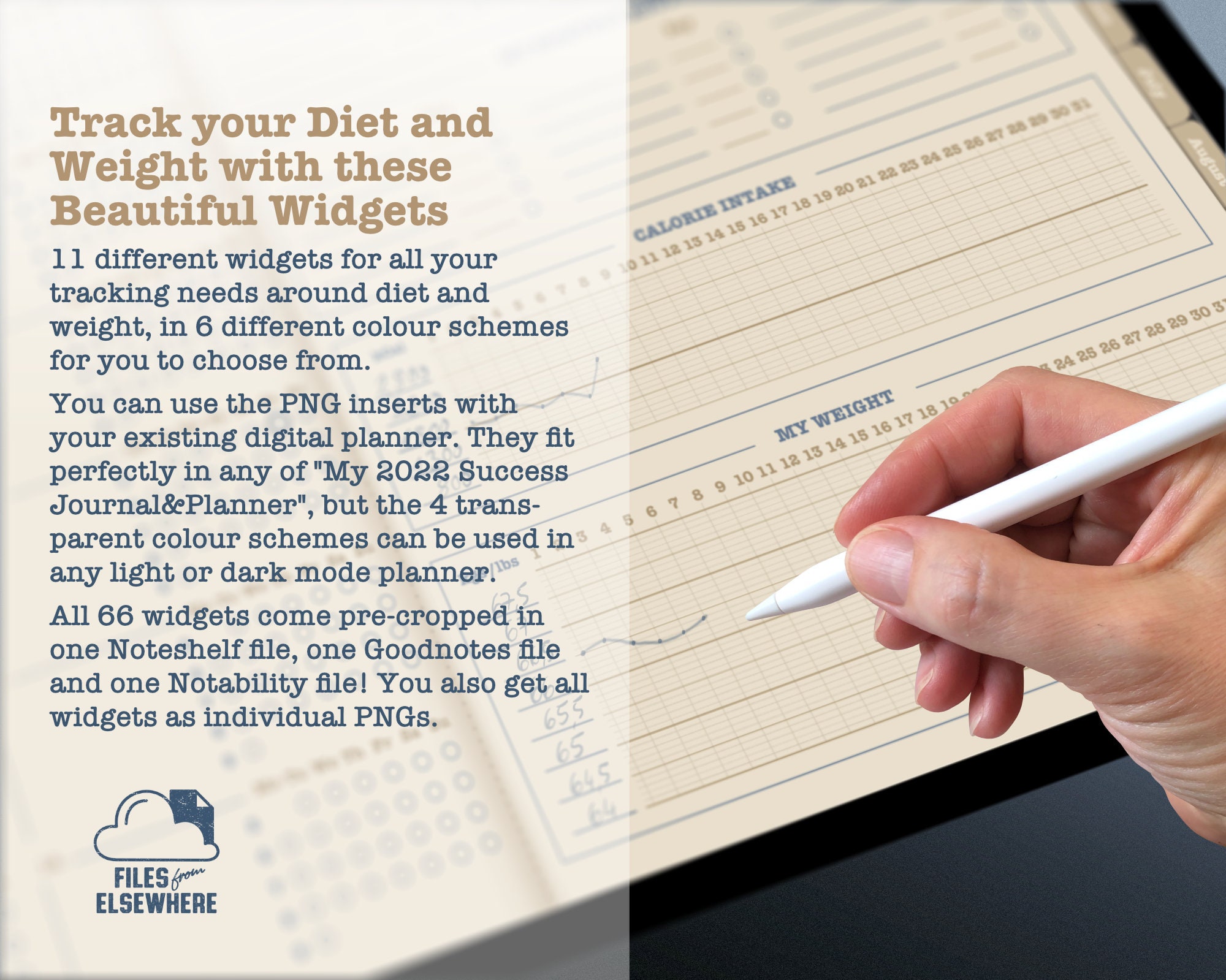 Diet & Weight Widgets PNG Inserts for Existing Digital - Etsy