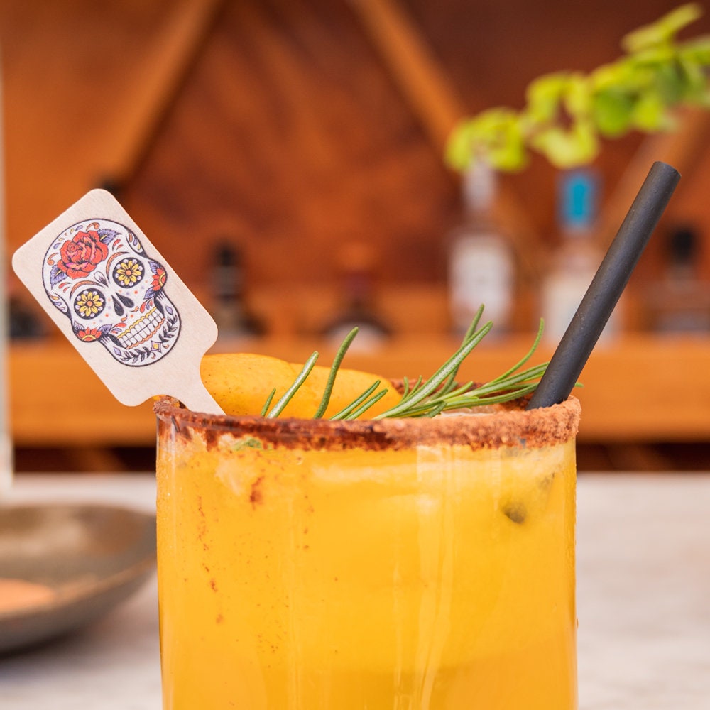 Custom Branded Skewers 6 inch Color printed skewers for Drinks and Food ...