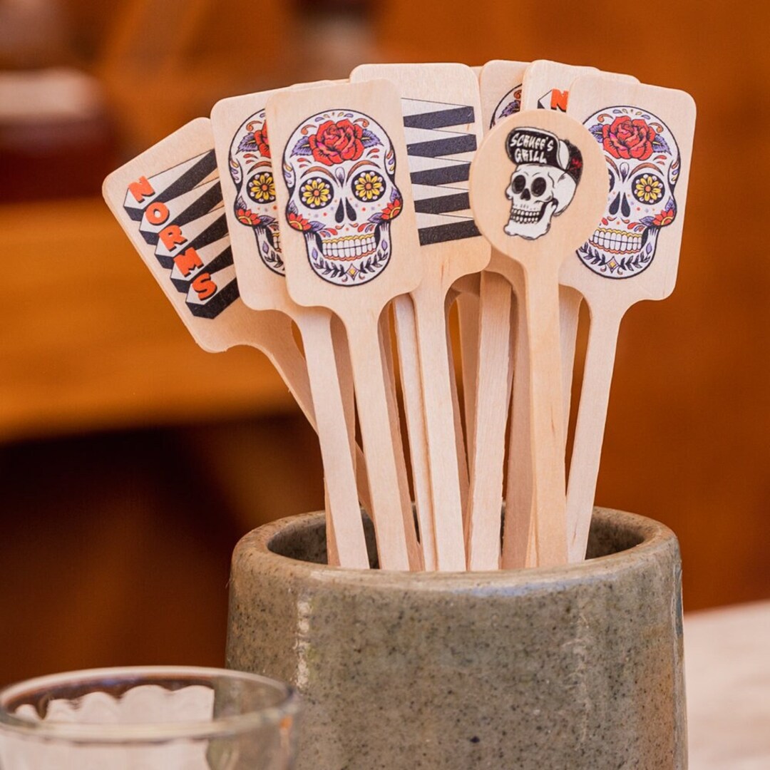 Custom Branded 6-inch Skewers: Color Printed Food & Drink Picks - Etsy