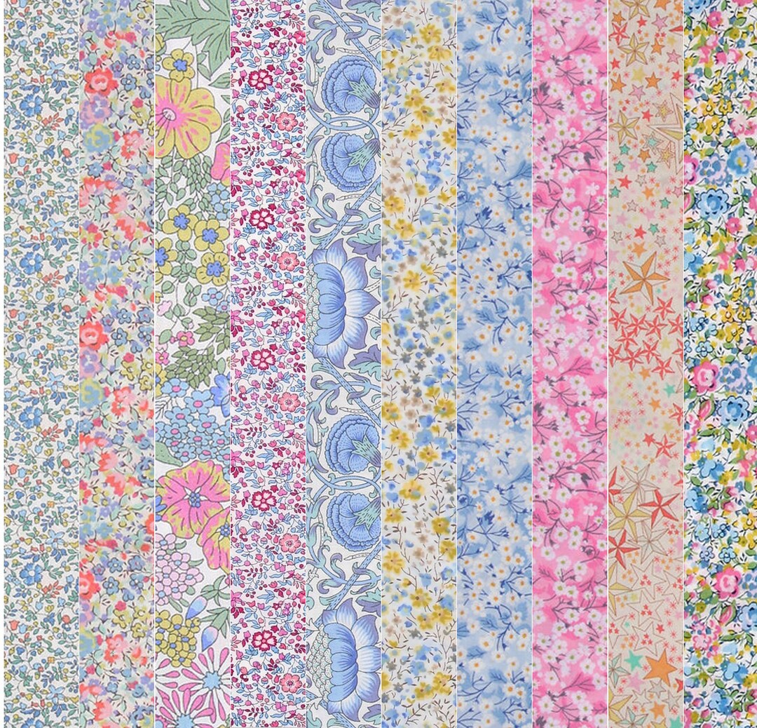 10 Pack Bundle Liberty Fabric Tana Lawn pastels - Etsy
