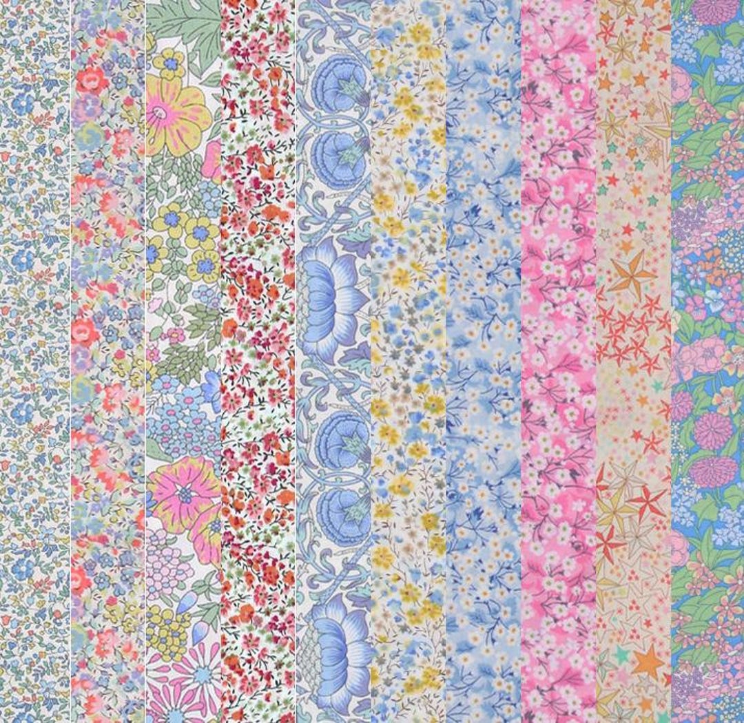 10 Piece Bundle Liberty Fabric Tana Lawn (pastels) - Etsy