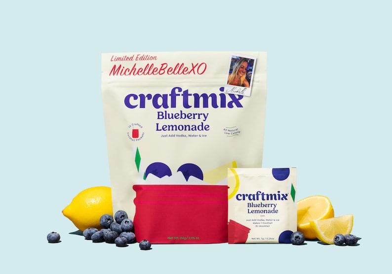 Craftmix Cocktail Mix Blueberry Lemonade Flavor Skinny Natural Low ...