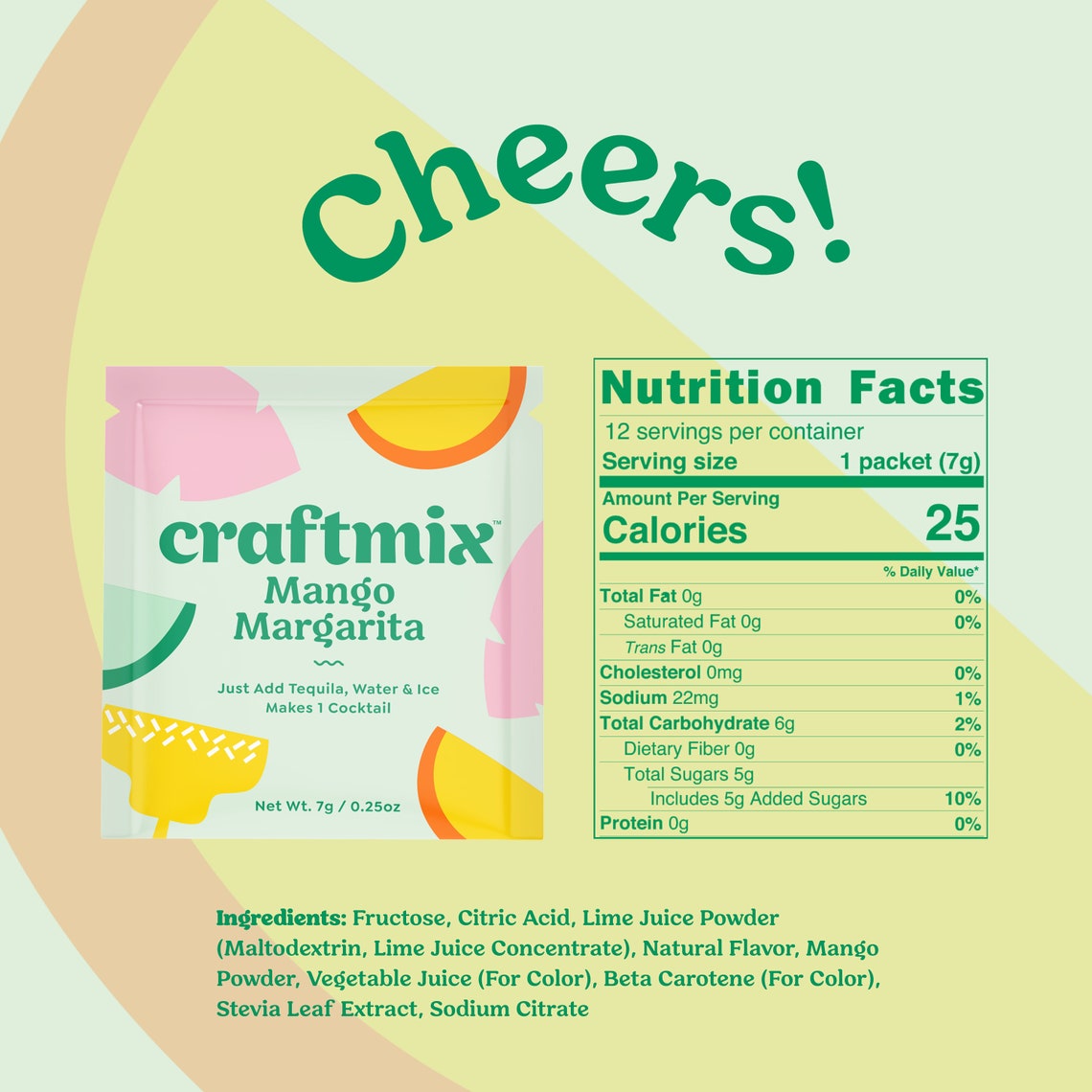 Craftmix Cocktail Mix Mango Margarita Flavor Skinny Natural - Etsy