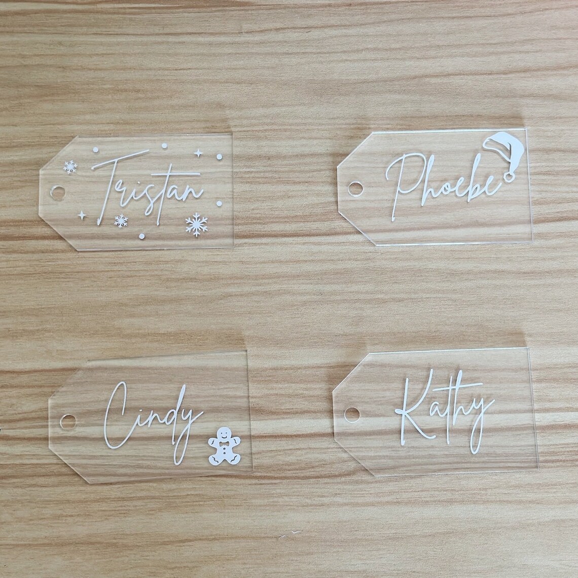 Personalized Christmas Gift Tags Acrylic Gift Tag Airport Nametag ...