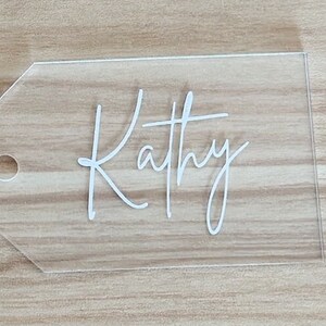 Personalized Christmas Gift Tags Acrylic Gift Tag Airport Nametag ...