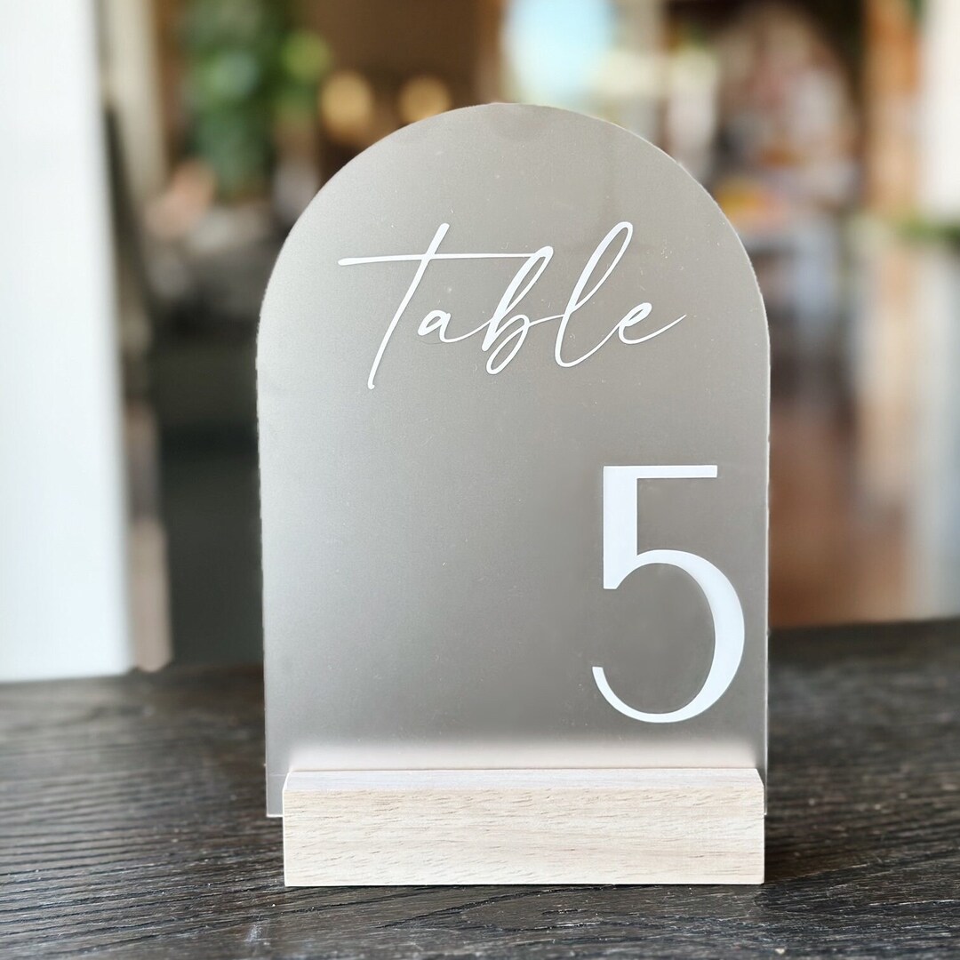 Frosted Acrylic Table Numbers Arch Table Numbers Wedding Wedding Table ...