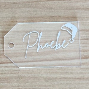 Personalized Christmas Gift Tags Acrylic Gift Tag Airport Nametag ...