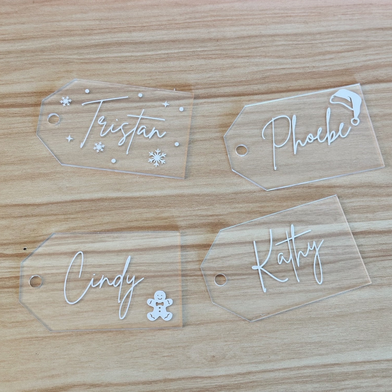 Personalized Christmas Gift Tags Acrylic Gift Tag Airport Nametag ...