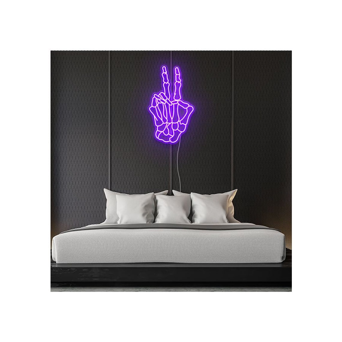 Skull Neon Sign Skeleton Neon Sign Hand Neon Sign Custom | Etsy