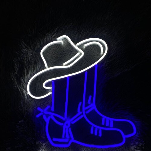 Cowboy Hat Led Sign Cowboy Hat Neon Sign Wall Decor Neon - Etsy