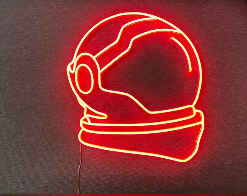 Astronaut Helmet Neon Signs Custom Neon Sign for House and - Etsy