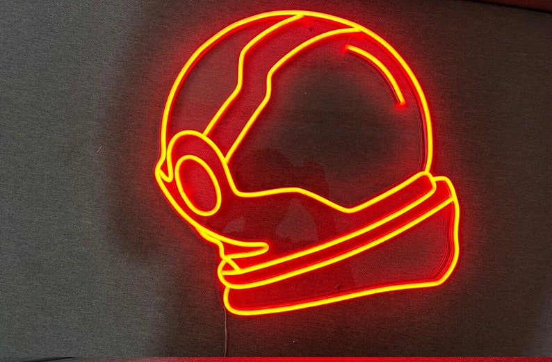 Astronaut Helmet Neon Signs Custom Neon Sign for House and - Etsy