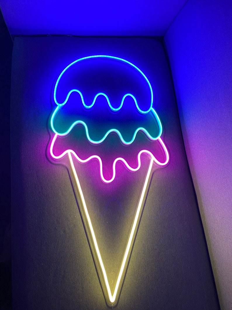 Ice Cream Neon Neon Sign Custom Led Sign Ice Cream Neon Sign - Etsy