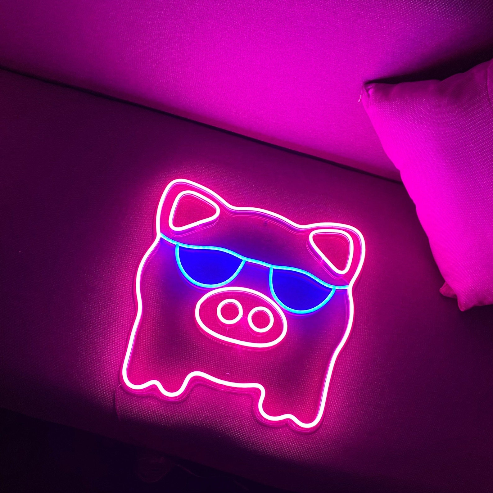 Pig Neon Sign the Butcher Sign Neon Light Meat Neon Light | Etsy