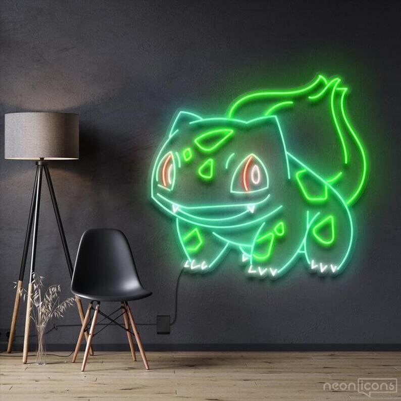 Bulbasaur Pokemon Neon Sign Anime Neon LED Sign | Etsy