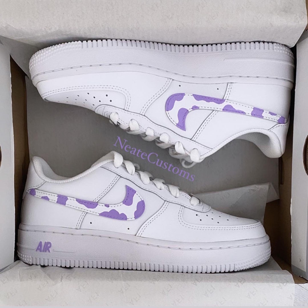 Purple Cow Print Custom Air Force 1 - Etsy UK