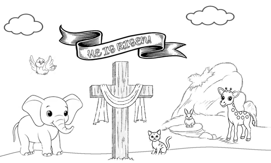 Christian Coloring Sheets for Children - Etsy