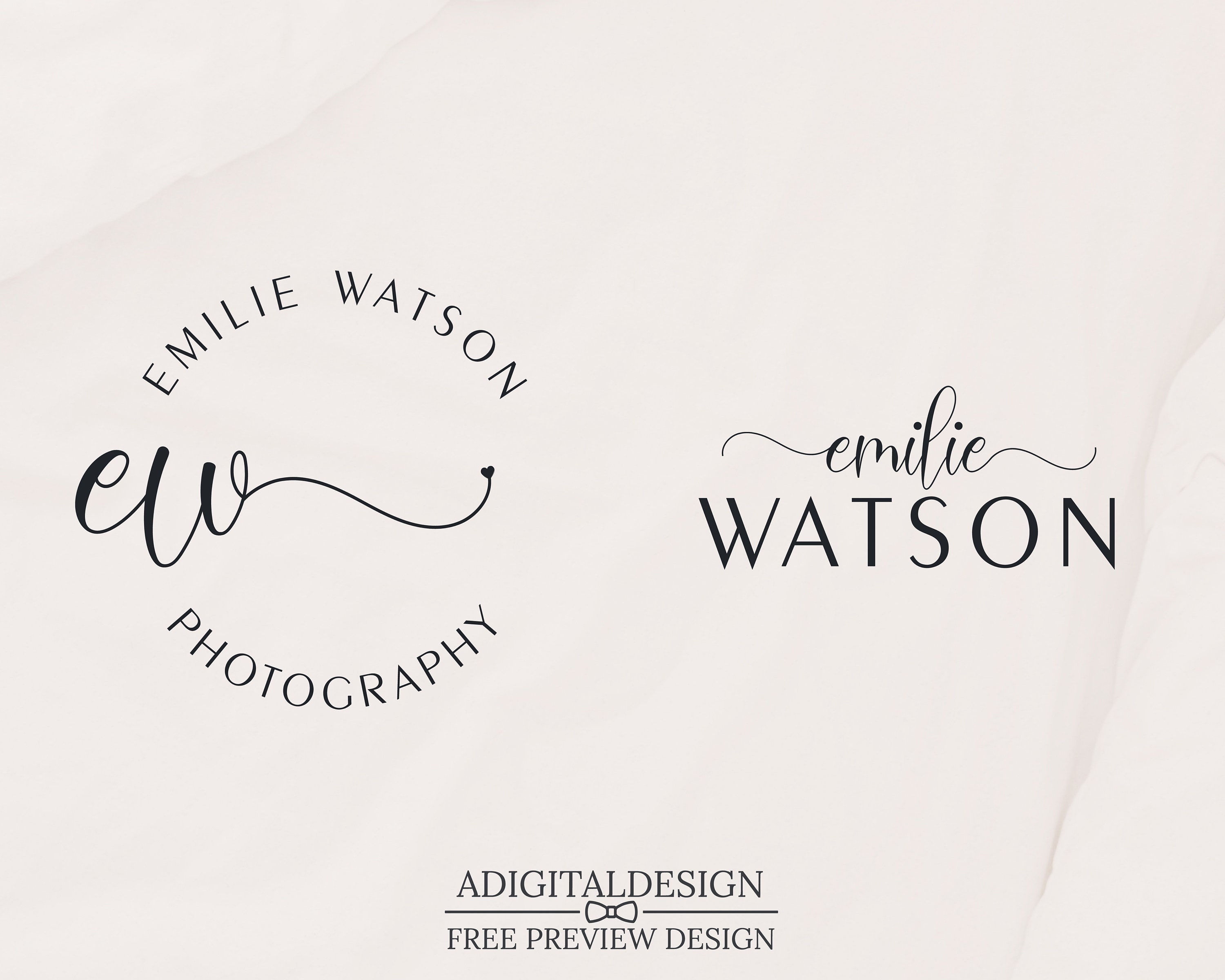 Logo Vorgefertigtes Logo Design Wasserzeichen Logo modernes | Etsy