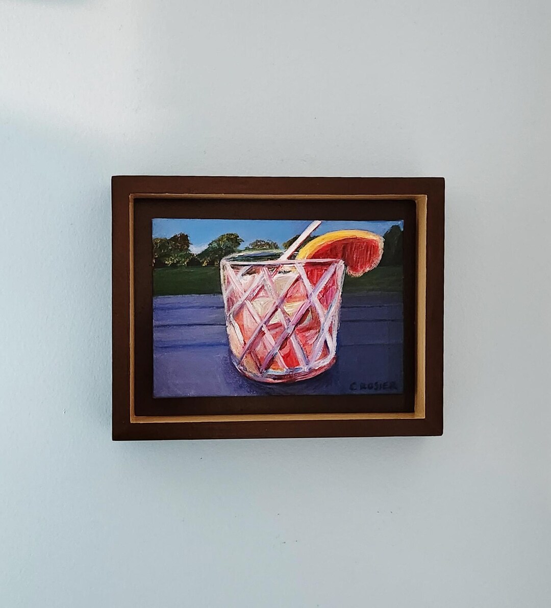 Original Acrylic Painting: "feeling Punchy" - Shadowbox Framed Canvas ...