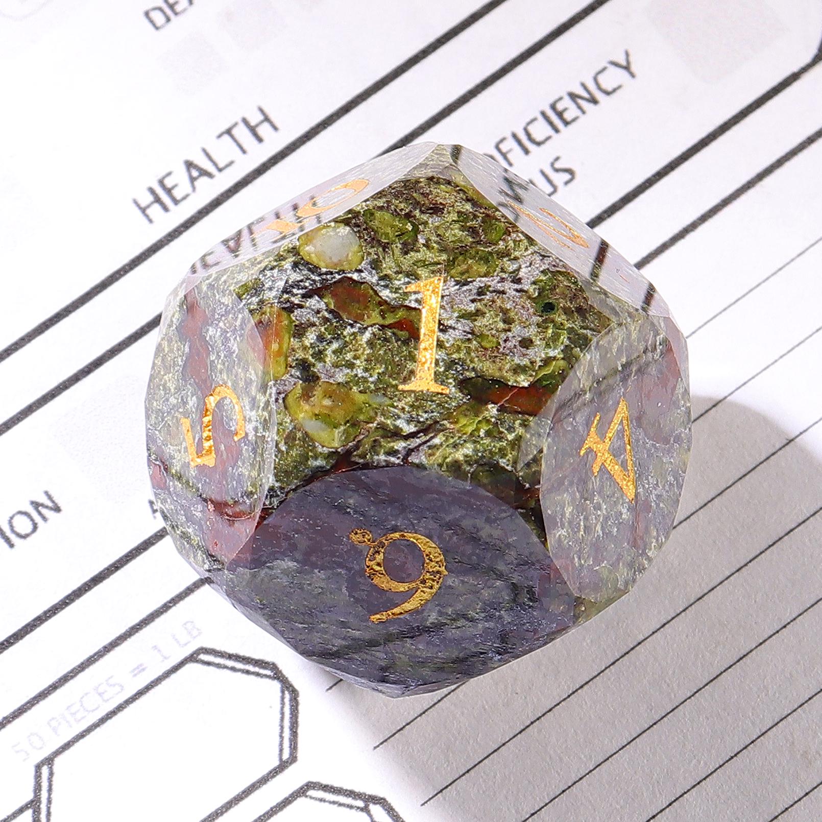 Natural Dungeons Bloodstone Set Multi-faceted Dnd Dice Set | Natual ...