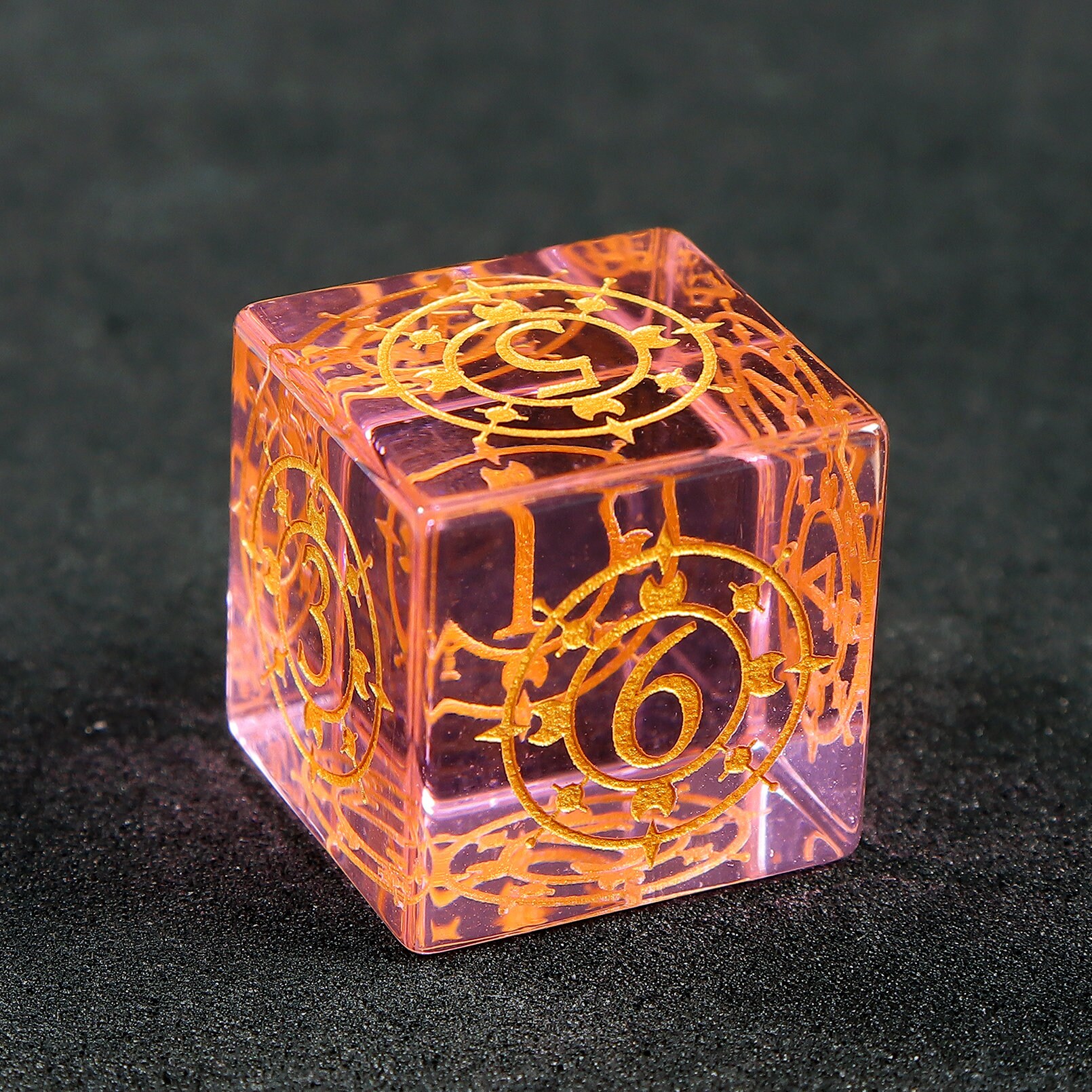 Full Set Star Pink Glass Polyhedral Dnd Dice Set Gemstone Set| Dungeons ...