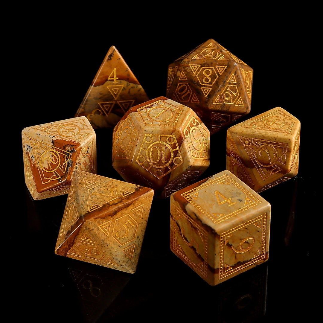 Natural African Picture Stone Dice Set| Desert Stone Dice Set |stone ...