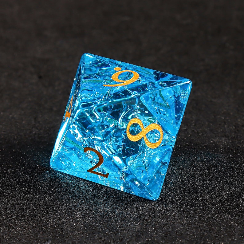 Dnd Dice Set Blast Blue Set -dnd Gift RPG Game Zelda Triforce Style ...