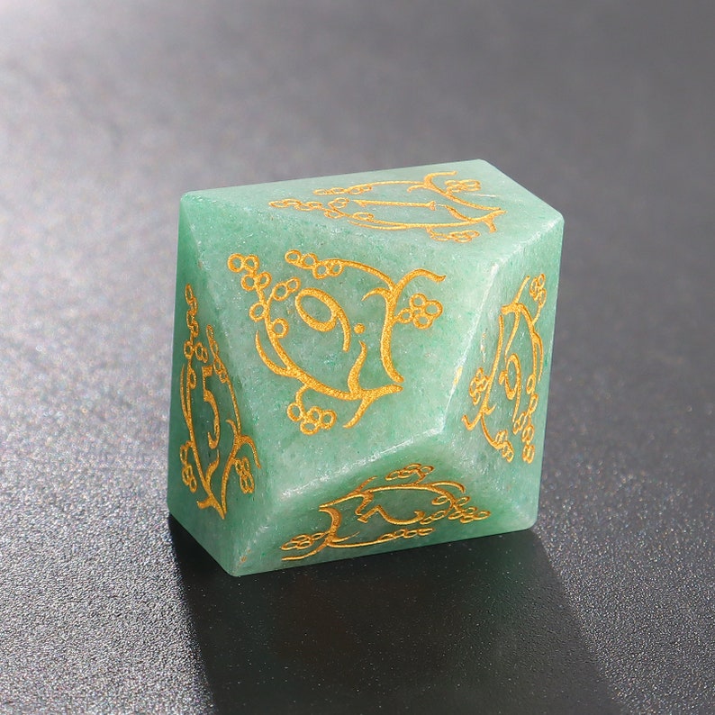 Natural Green Jade Dnd Dice Set natual Stone Gift for Dnd Garden ...