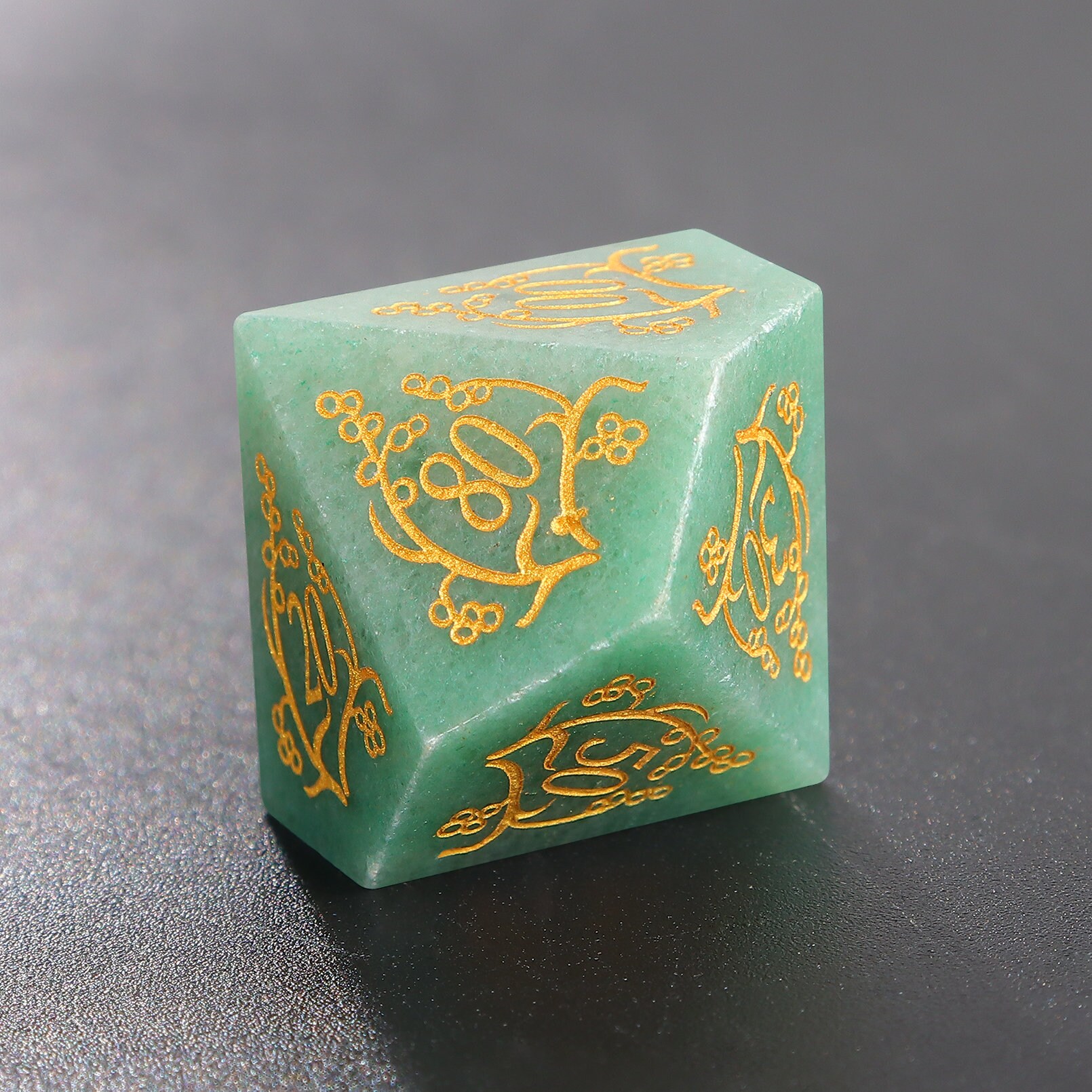 Natural Green Jade Dnd Dice Set |natual Stone Gift for Dnd| Garden ...