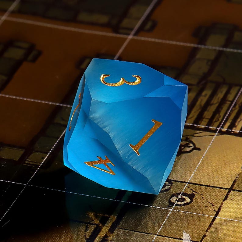 Full Set Aquamarine Cat's Eyes Dnd Dice Set | Star Faceset Multi ...