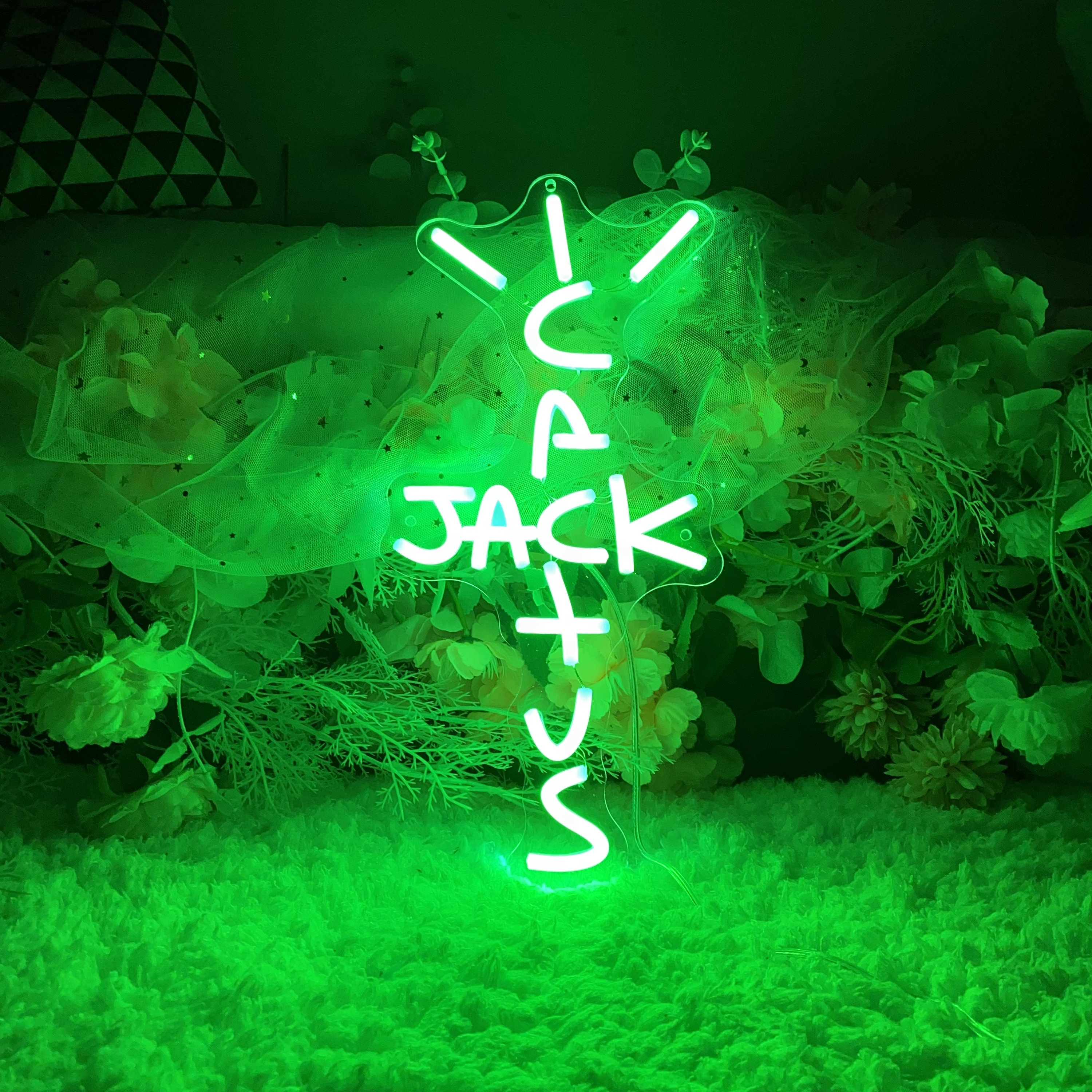 Cactus Jack Neon Sign, Cactus Jack, Rap Poster, Disco Ball Decor ...