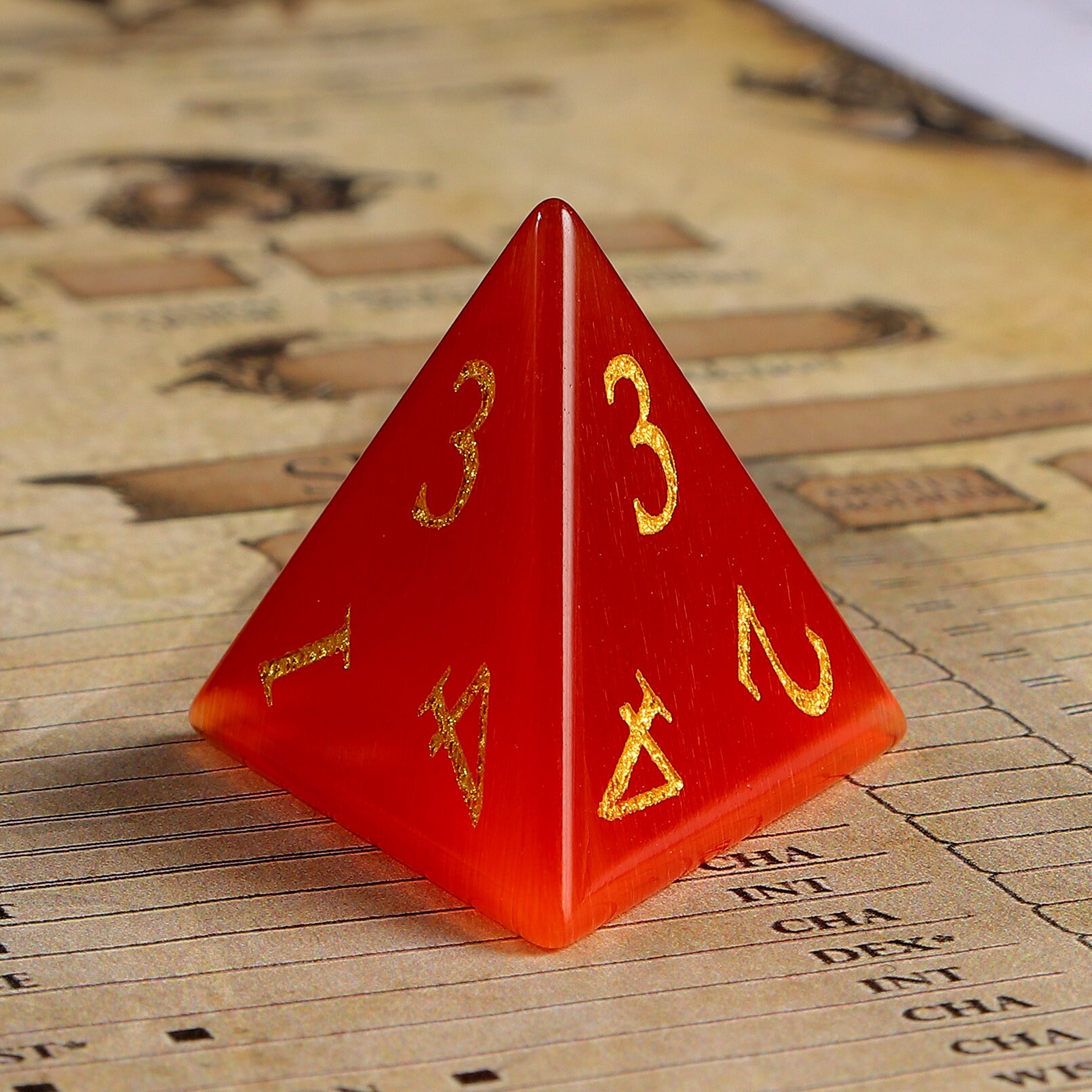 Red Cat's Eyes Dnd Dice Set | Gemstone Dnd Dice Set| Dungeons and ...