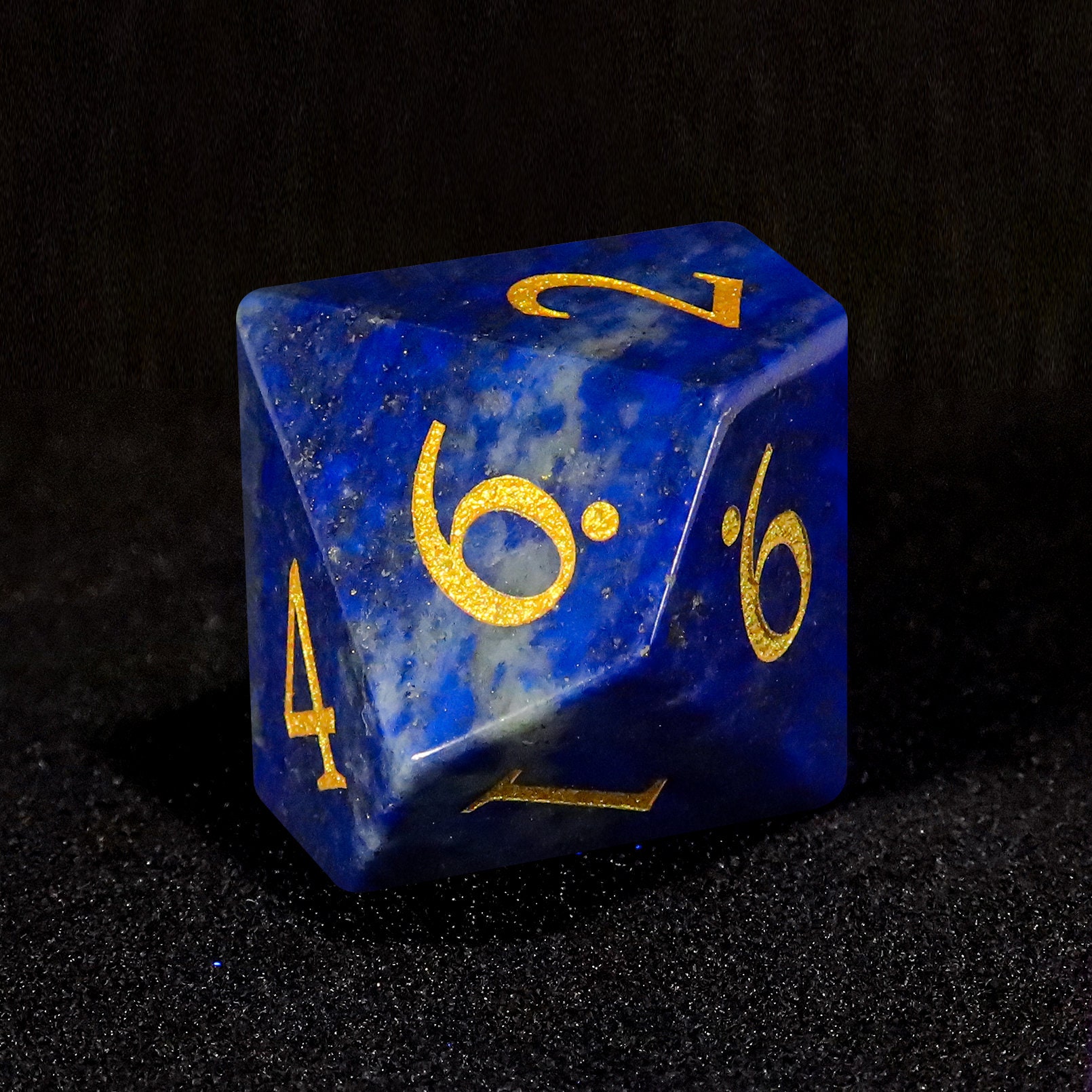 Full Set Natural Lapis Lazuli Dnd Dice Set |gemstone Dice Set| Dungeons ...