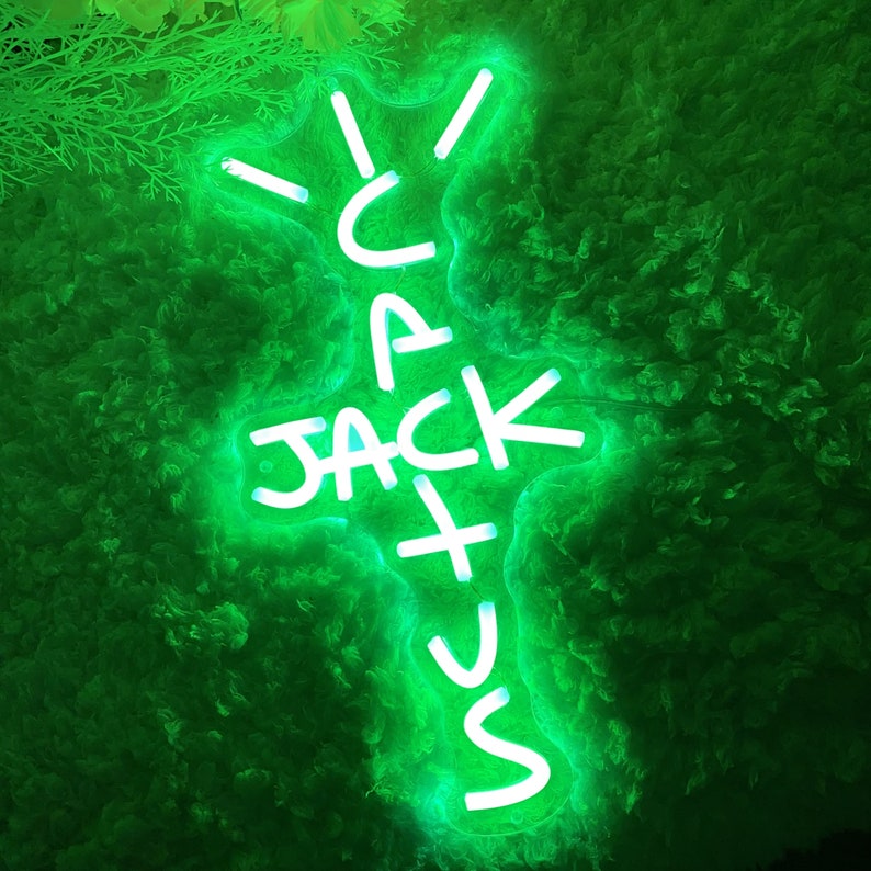 Cactus Jack Neon Sign, Cactus Jack, Rap Poster, Disco Ball Decor ...