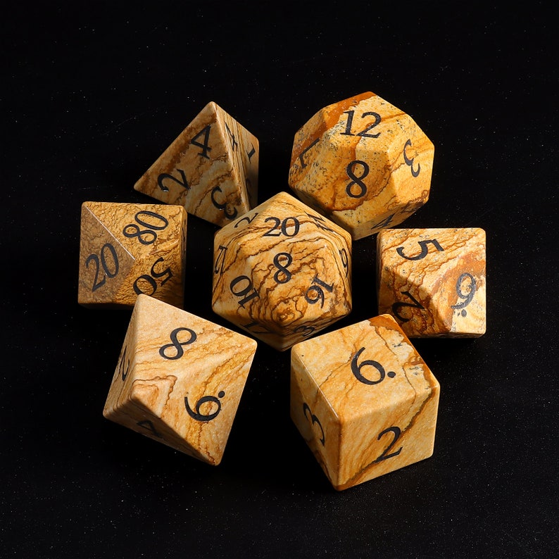 Natural African Picture Stone Dice Set| Desert Stone Dice Set |stone ...
