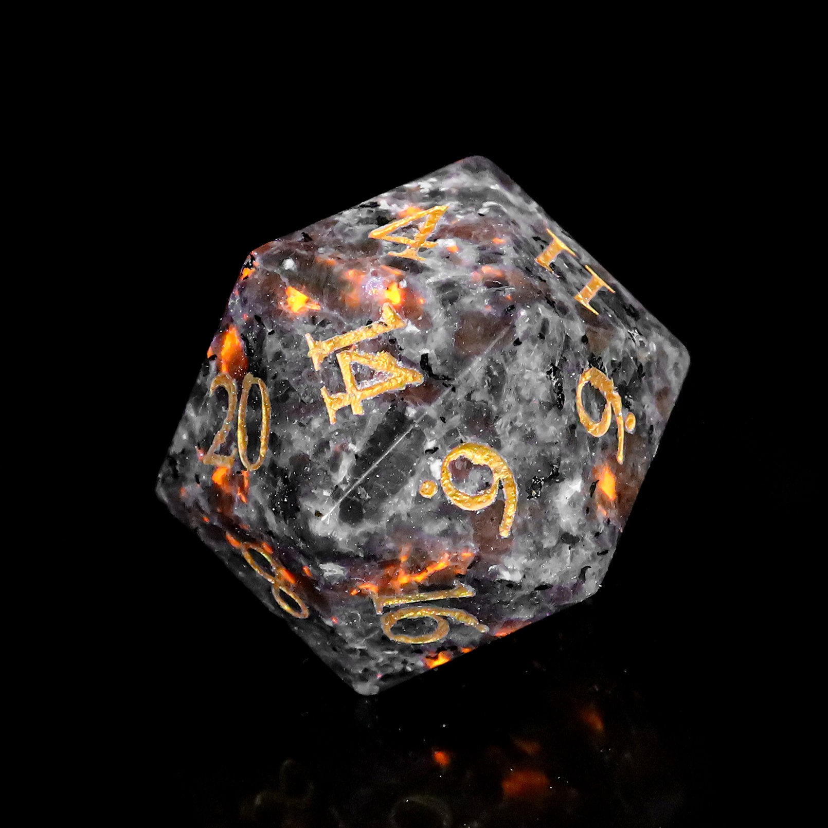 Natural Yooperlite Stone Dice Set| Flame Stone Dice Set | Gemstone Gift ...