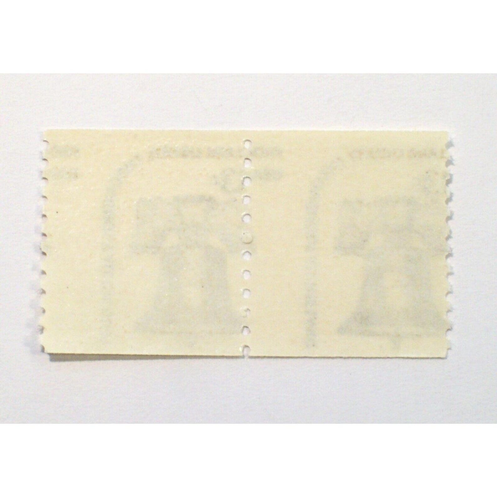 1975 US Postage Stamp Pair, Liberty Bell, 13c, Scott #1618 Misperf ...