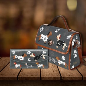 Dachshunds Satchel Handbag, Weiner Dog Bag, Cute Sausage Dogs Purse ...