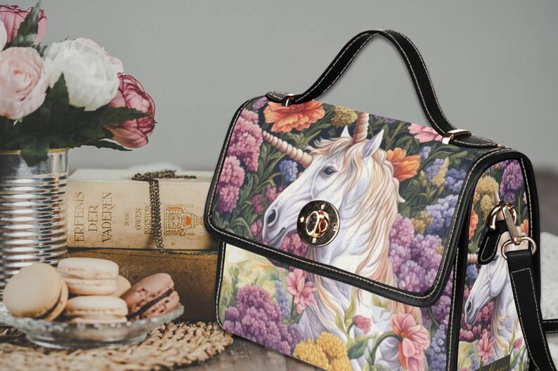 Mystic Unicorn Purse Fantasy Canvas Satchel Bag, Unicorn Purse ...