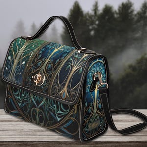 Tree of Life Purse Stained Glass Satchel Bag, Gothic Handbag Witchy ...