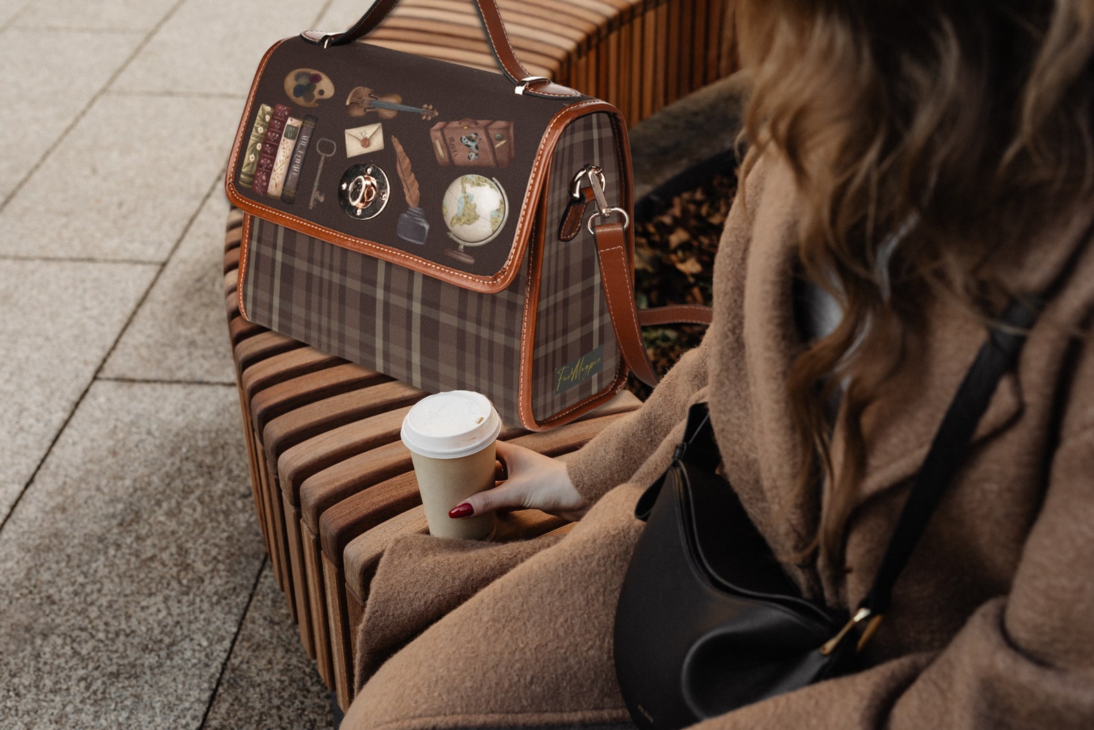 The Academic Retro Canvas Satchel Bag, Dark Academia Bag, Crossed Body ...