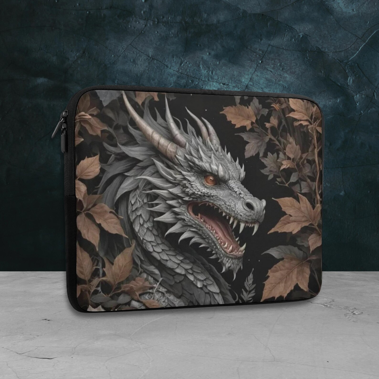 Dark Dragon Laptop Sleeve, Chinese Dragon Laptop Case, Black iPad ...