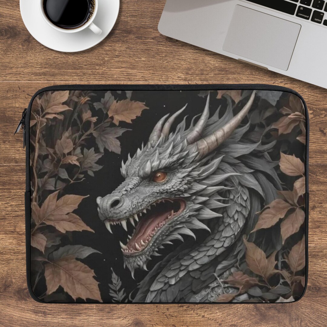 Dark Dragon Laptop Sleeve, Chinese Dragon Laptop Case, Black iPad ...